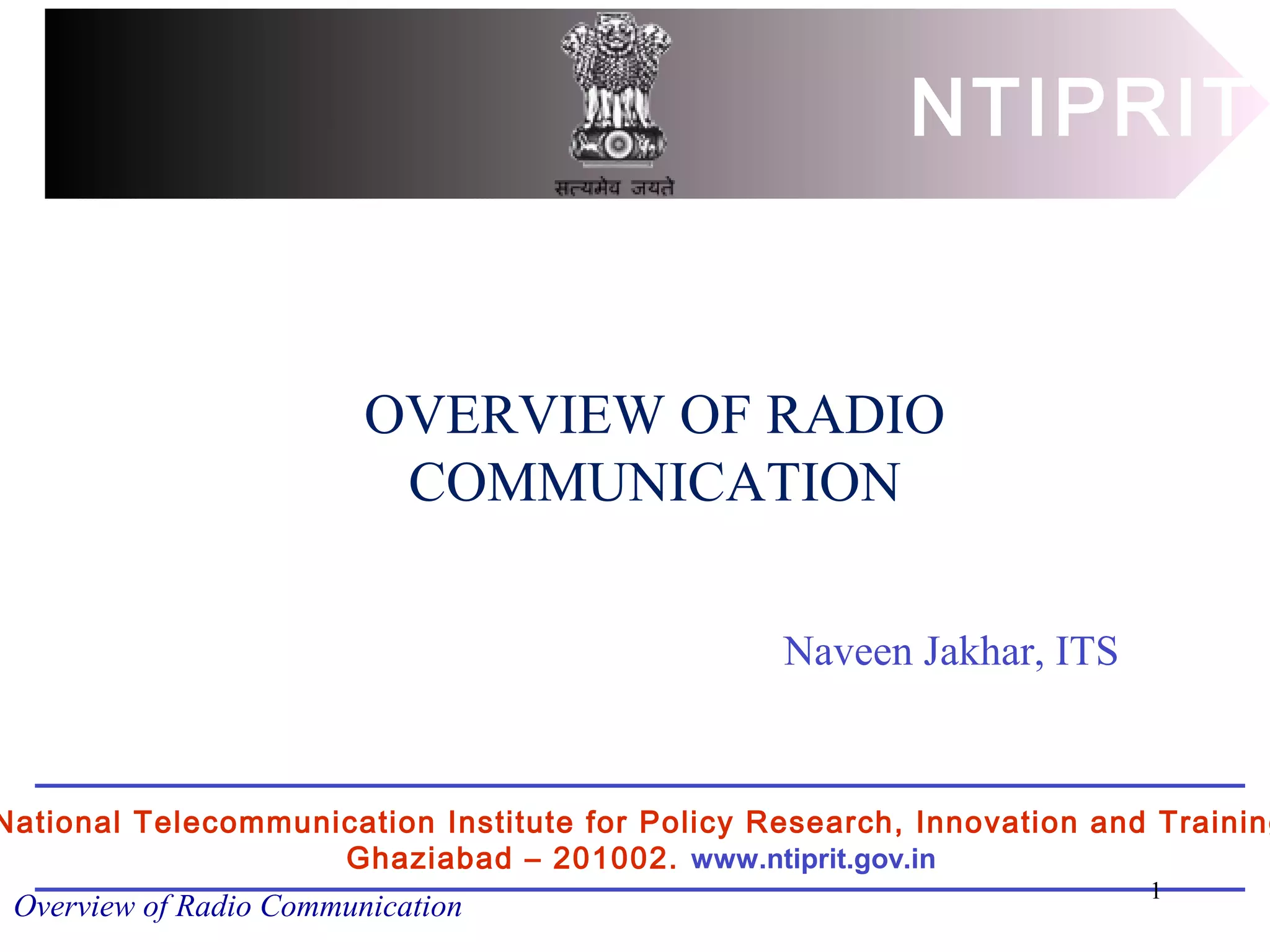 Overview of Radio Communication | PPT