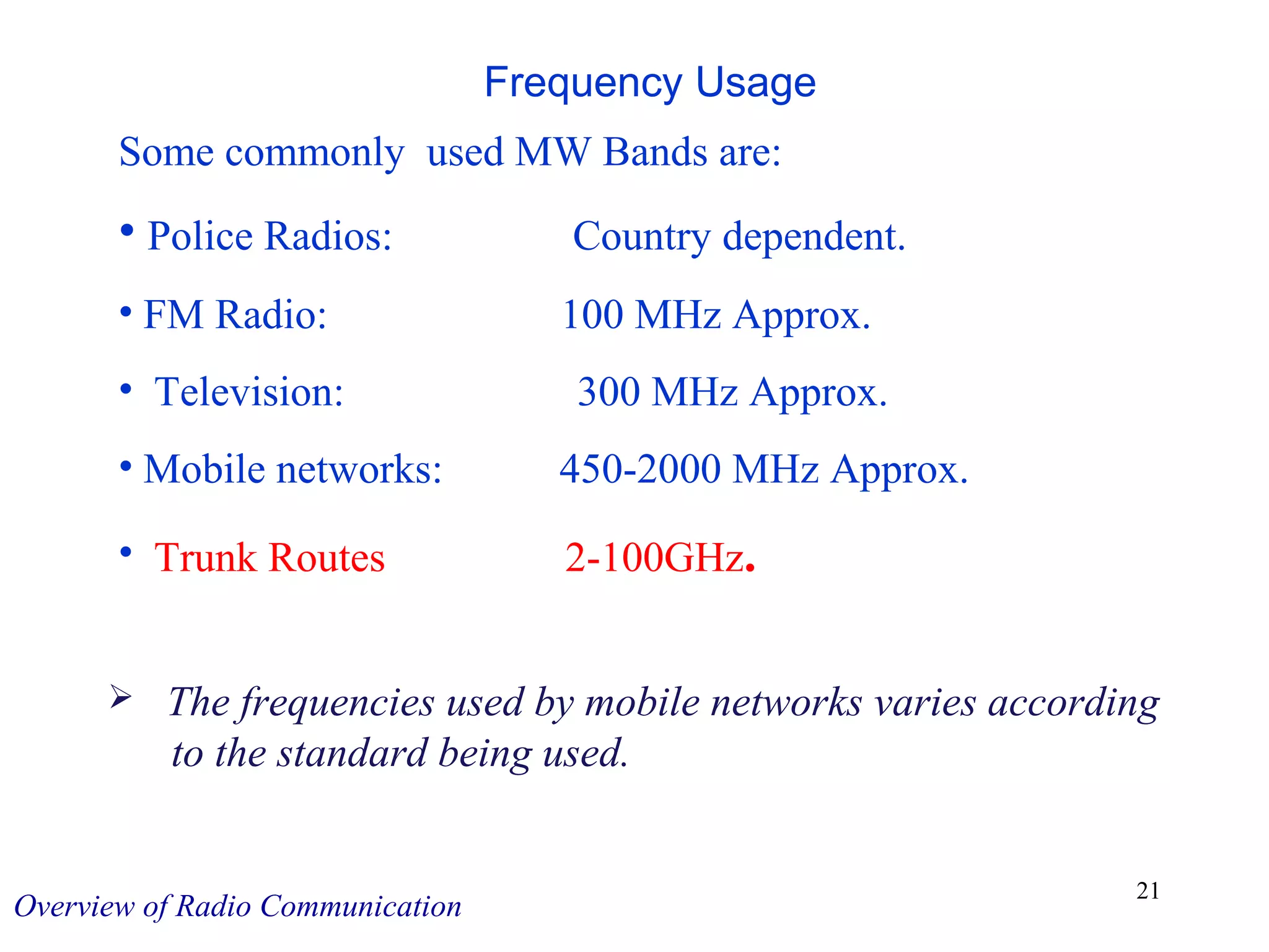 Overview of Radio Communication | PPT