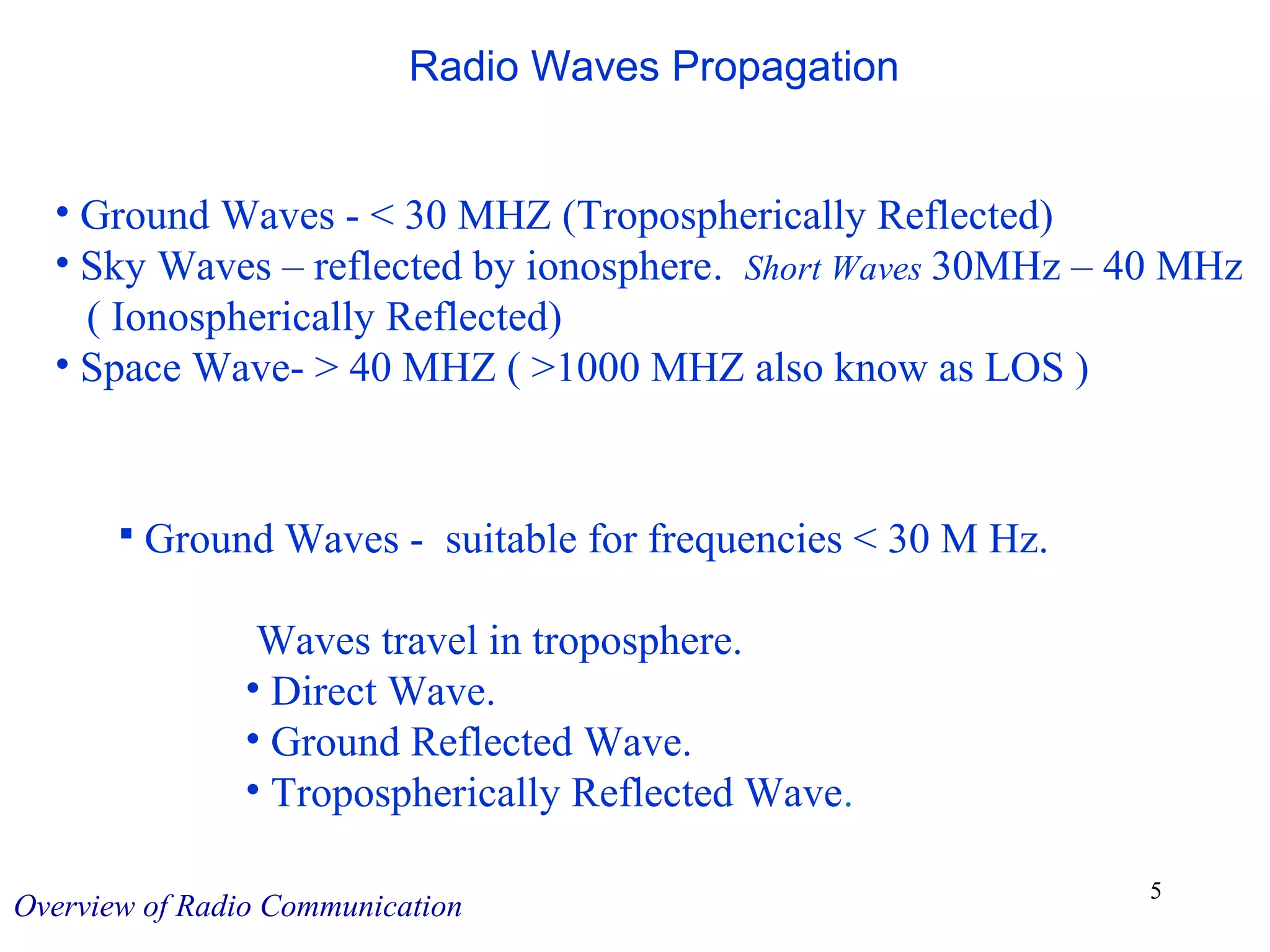 Overview of Radio Communication | PPT