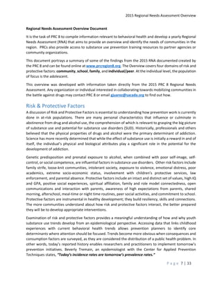 PRC Region 8 Regional Needs Assessment Overview | PDF