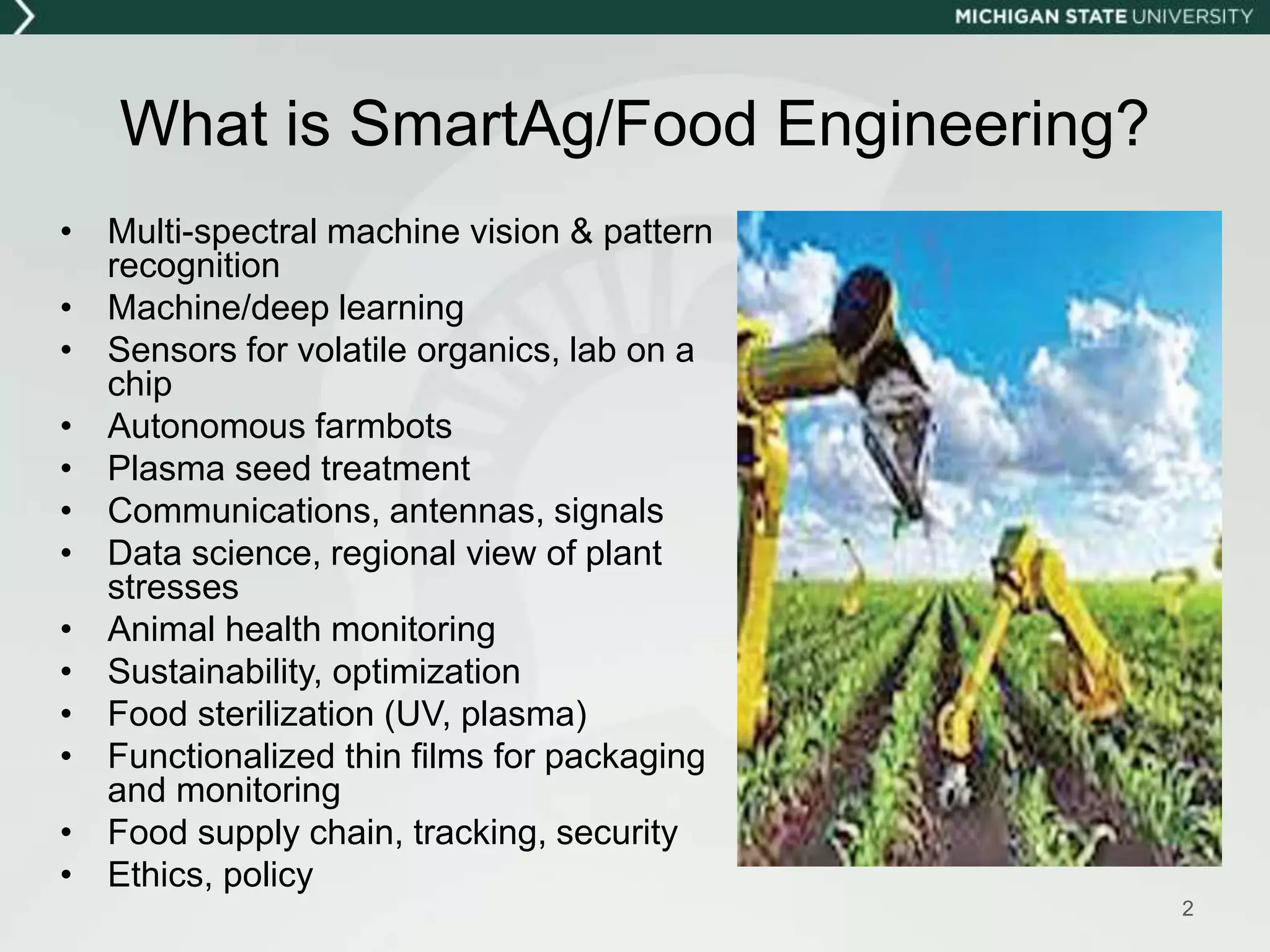 SmartAg/Food Engineering Overview | PPT