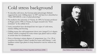 Overviews of cold tolerance regulatory mechanisms | PPTX