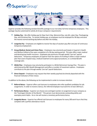 Overview superior group | PDF