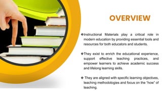 Overview & Theories of Instructional Materials.pptx