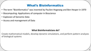 Current Trends & Developments of Bioinformatics | PDF | Biotech and ...