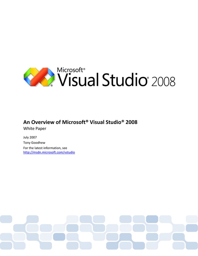 Overview visual studio | PDF
