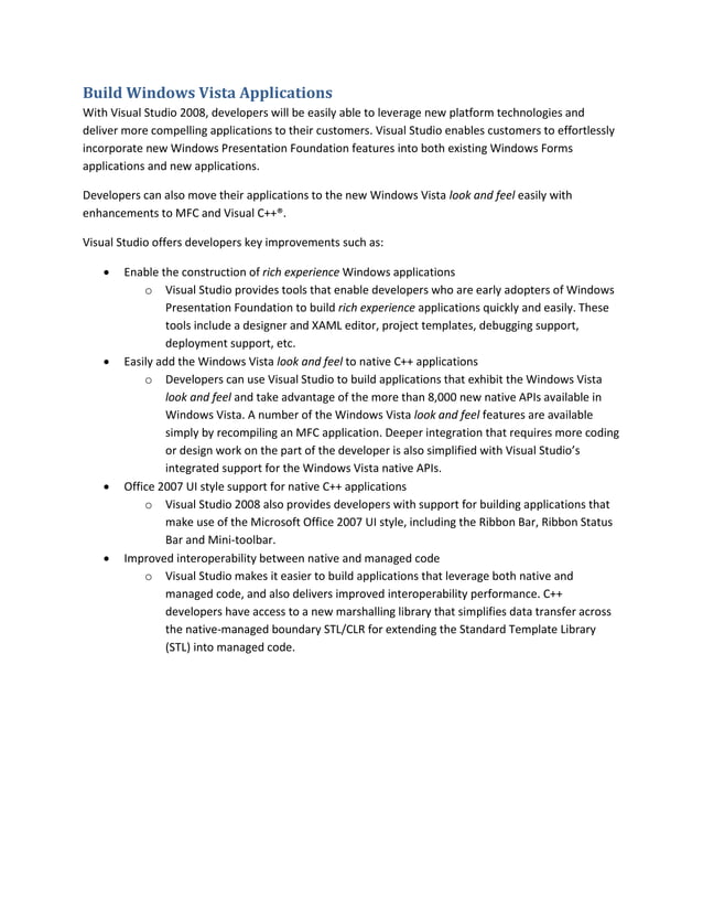 Overview visual studio | PDF