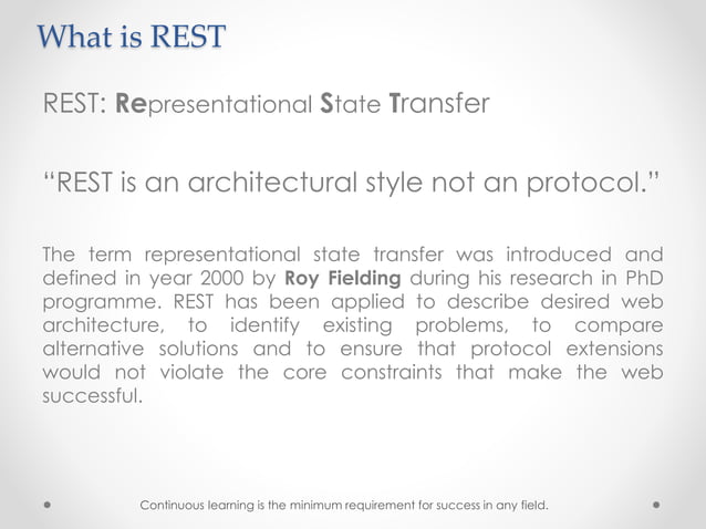 Overview of Rest Service and ASP.NET WEB API | PPT