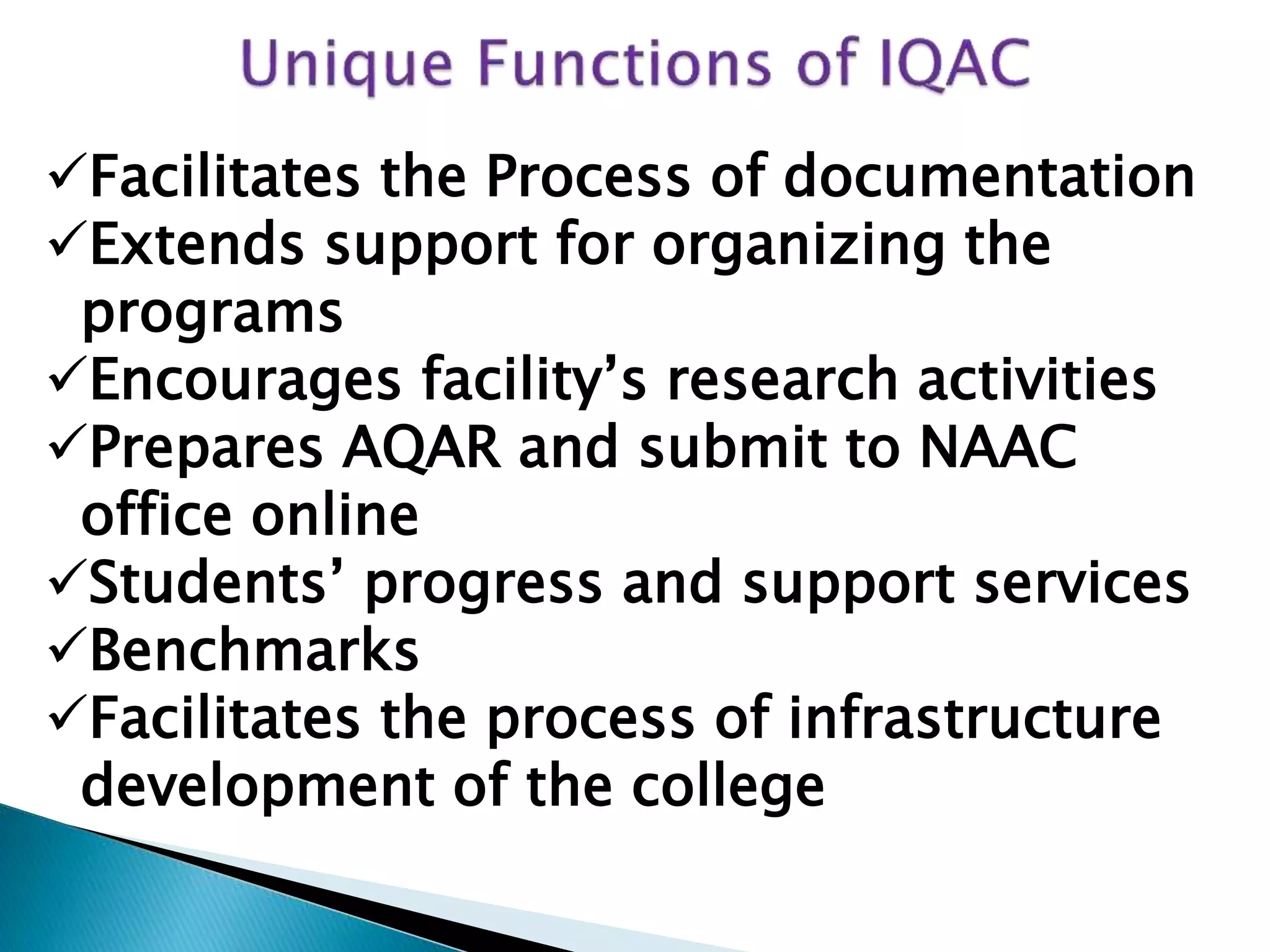 IQAC PPT FOR NAAC PEER TEAM-2016 | PPTX