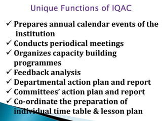 IQAC PPT FOR NAAC PEER TEAM-2016 | PPTX