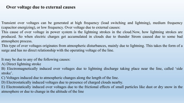 Over voltage(Switch Gear and Protection) | PPT