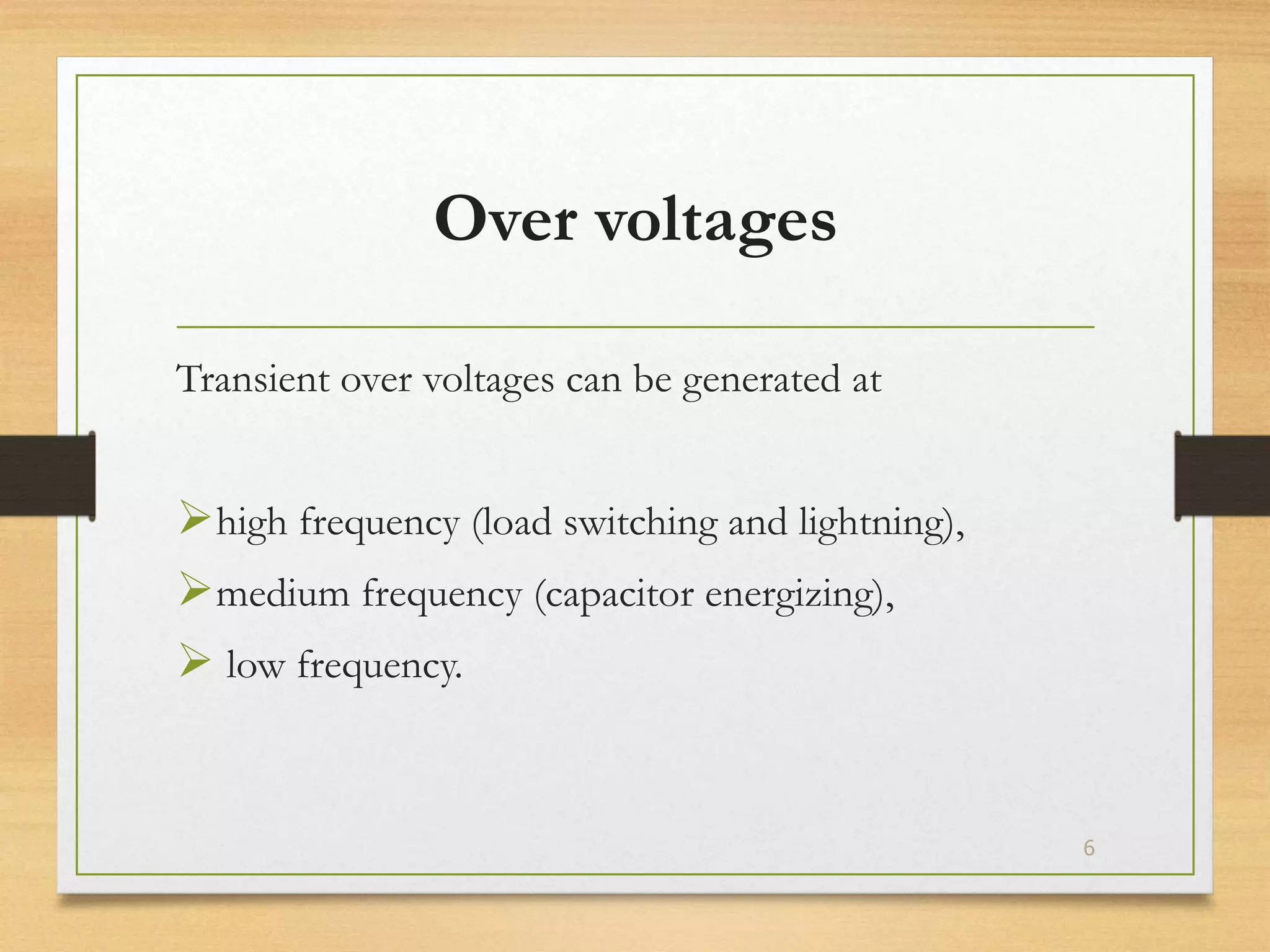 Over voltages in power system | PPT