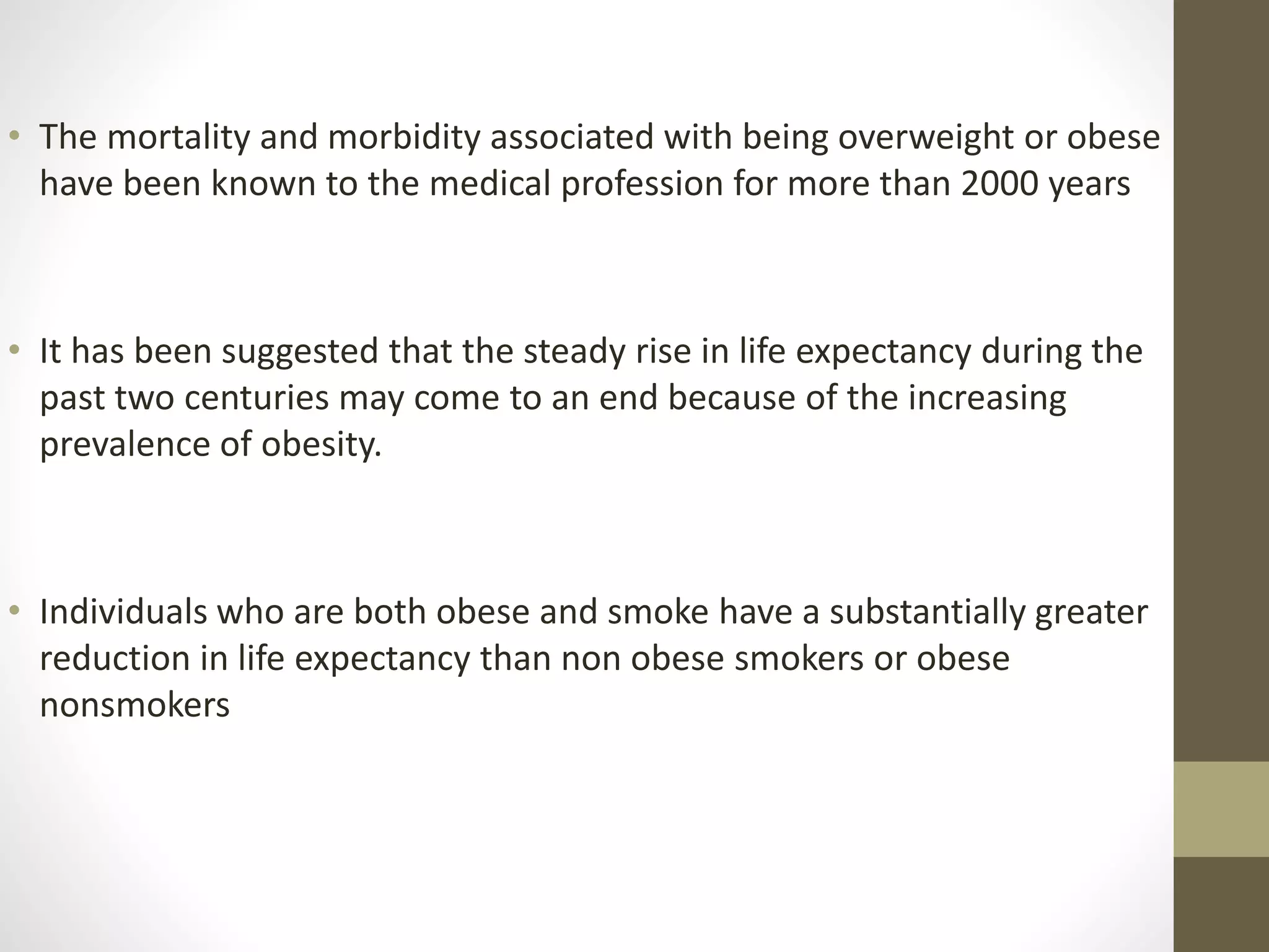 Overweight and obesity in adults health consequences | PPTX