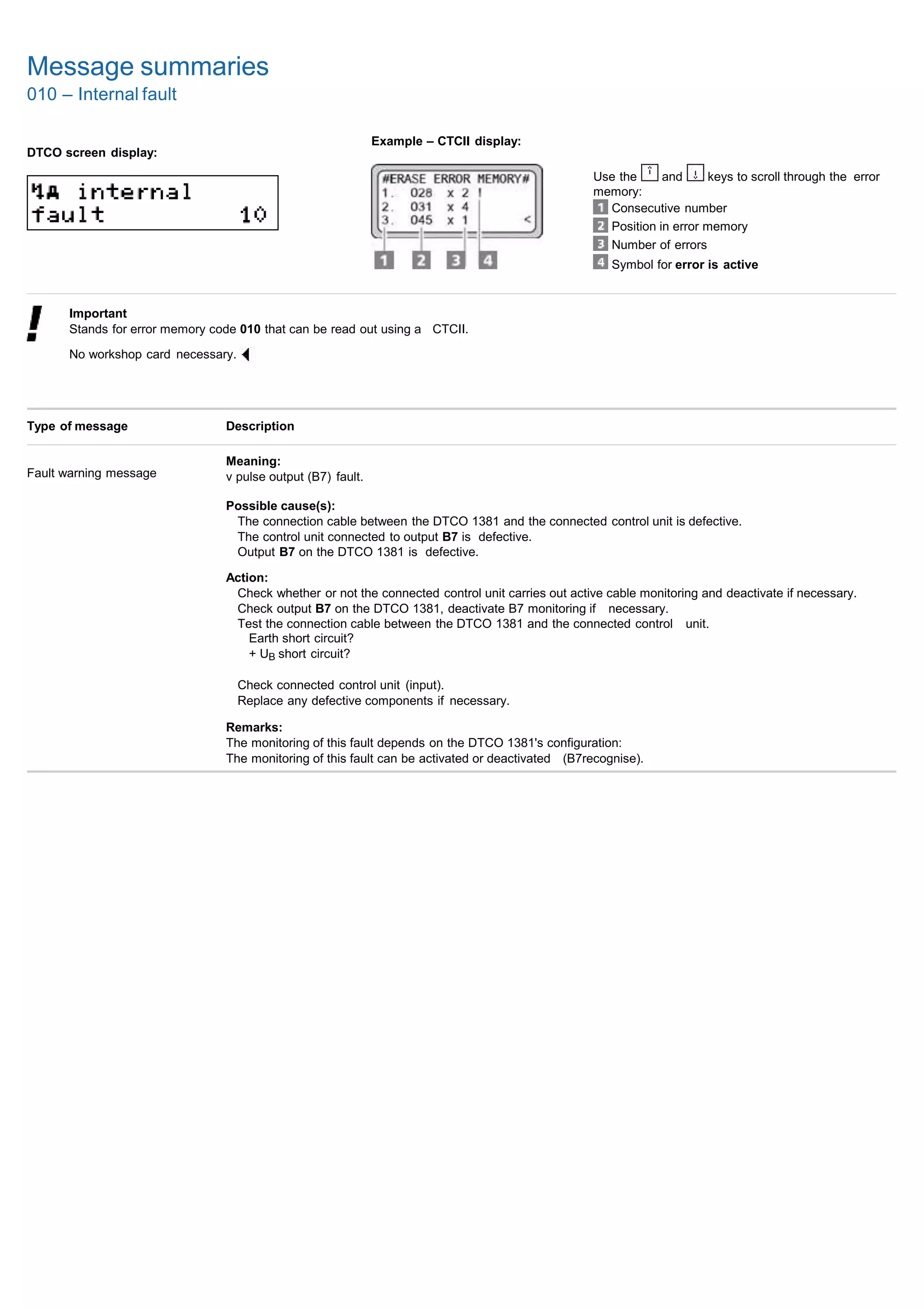 Overzicht Foutcodes DTCO VDO Digitale Tachograaf - Engels | PPTX