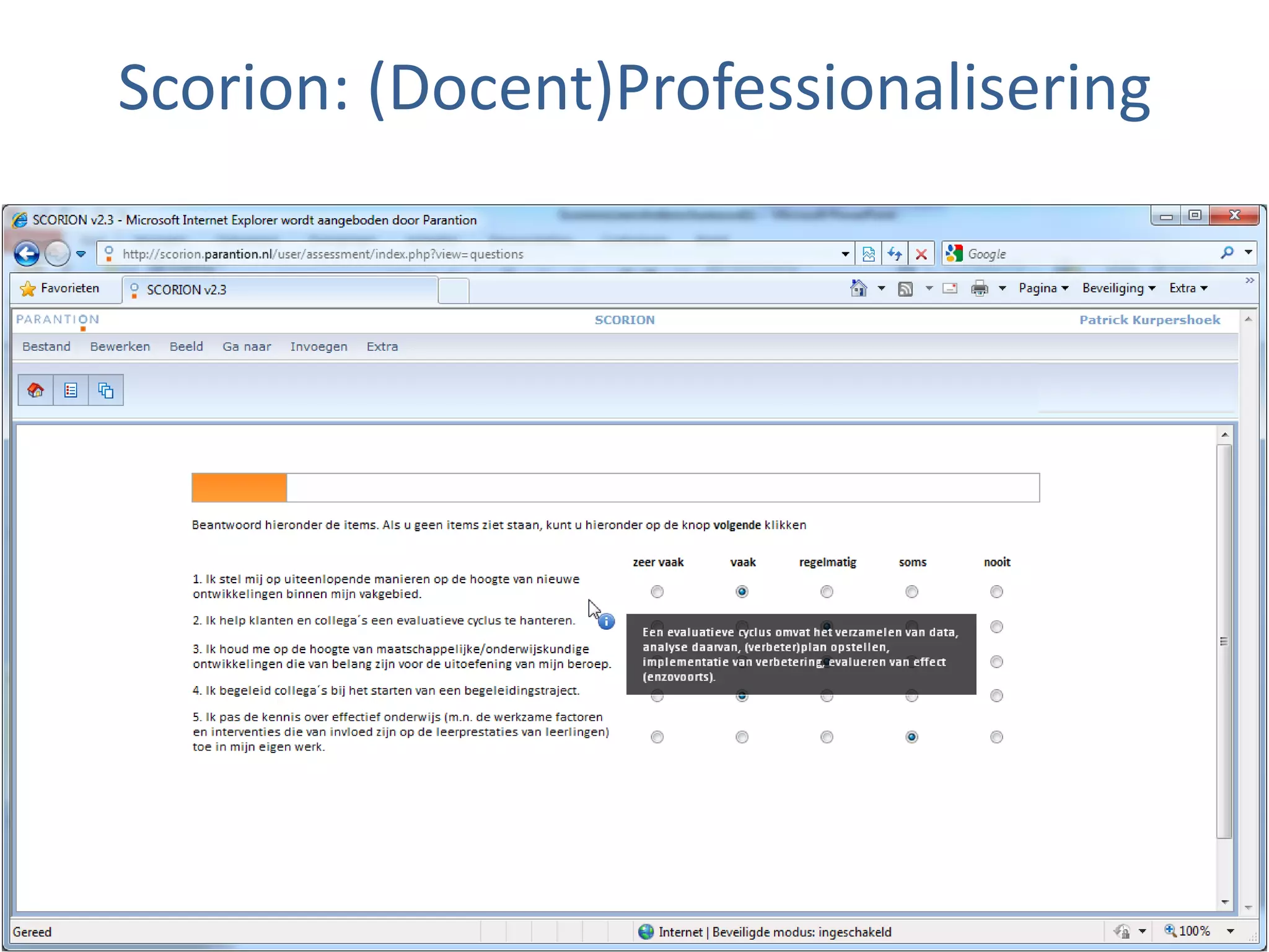 Overzicht scorion voorbeeldmodules screenshots | PDF