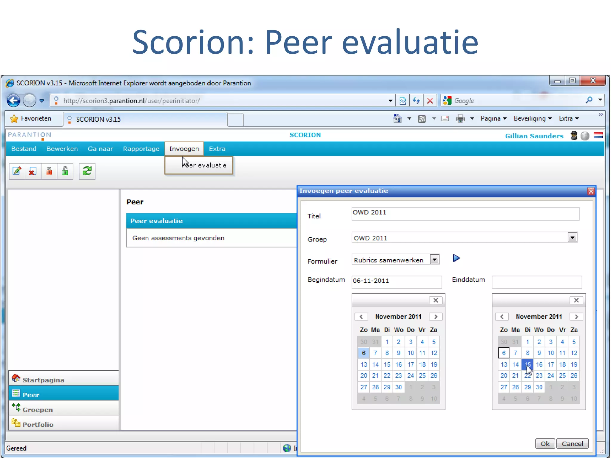 Overzicht scorion voorbeeldmodules screenshots | PDF