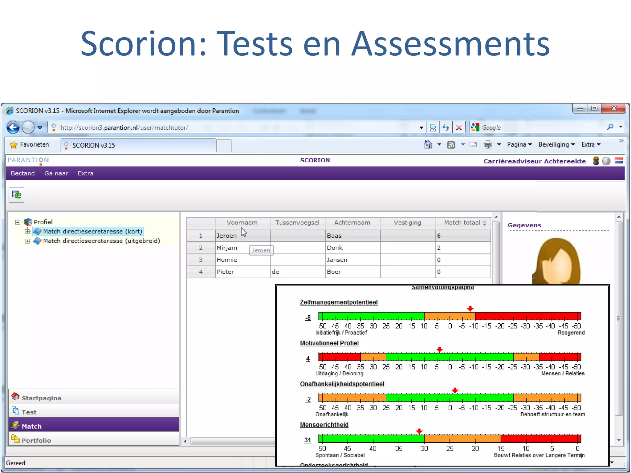 Overzicht scorion voorbeeldmodules screenshots | PDF