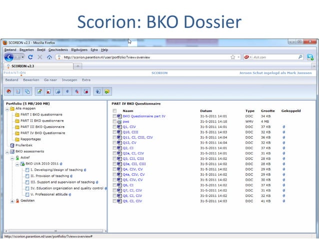Overzicht scorion voorbeeldmodules screenshots | PDF