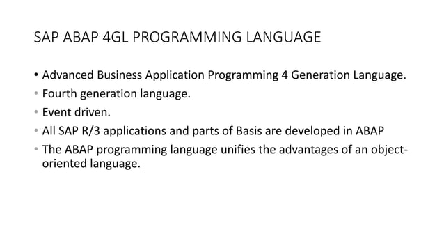 SAP ABAP OVERVIEW | PDF