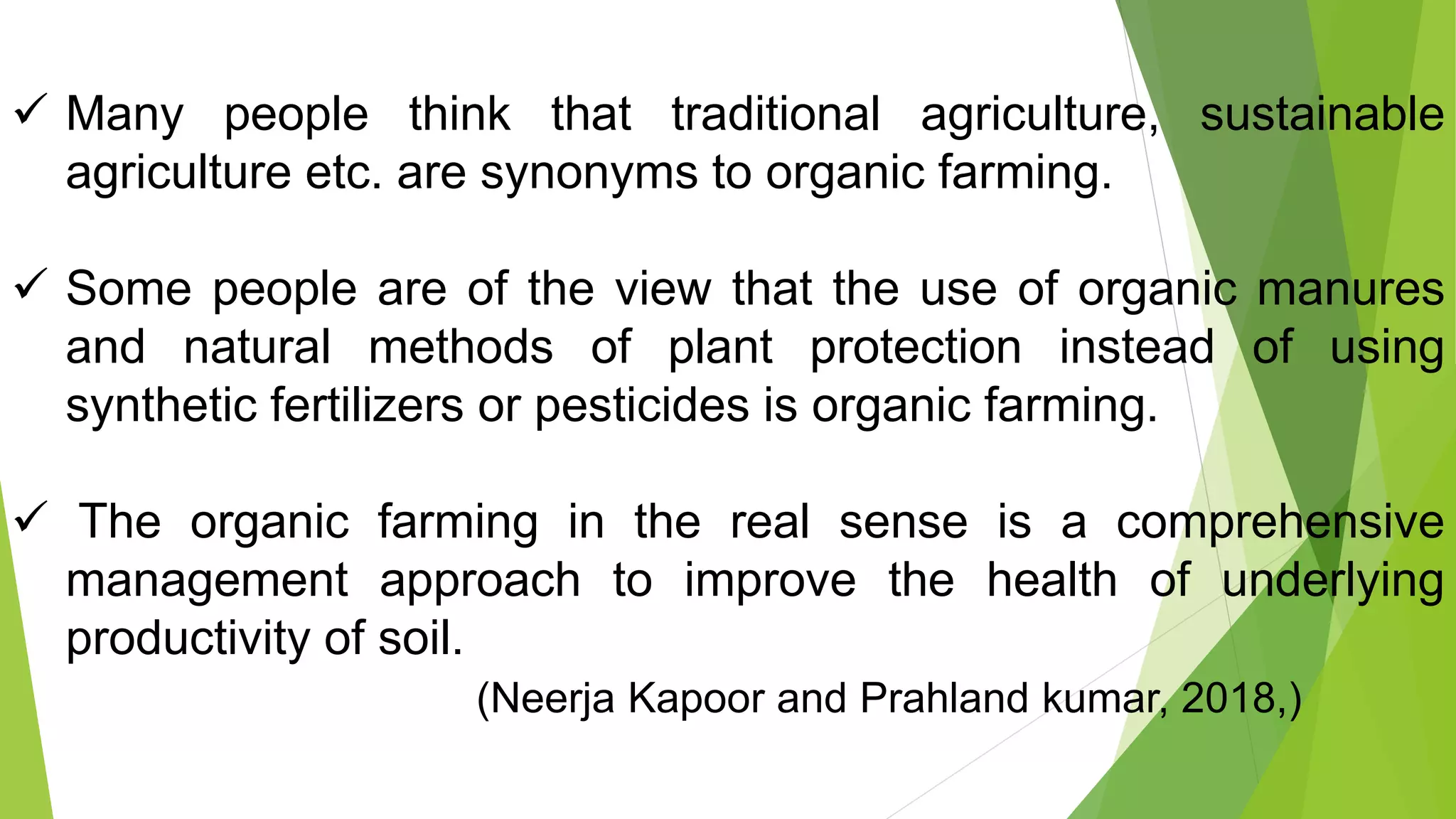 ORGANIC FARMING: IT’S IMPACT ON SOIL HEALTH AND FOOD GRAIN SECURITY | PPTX