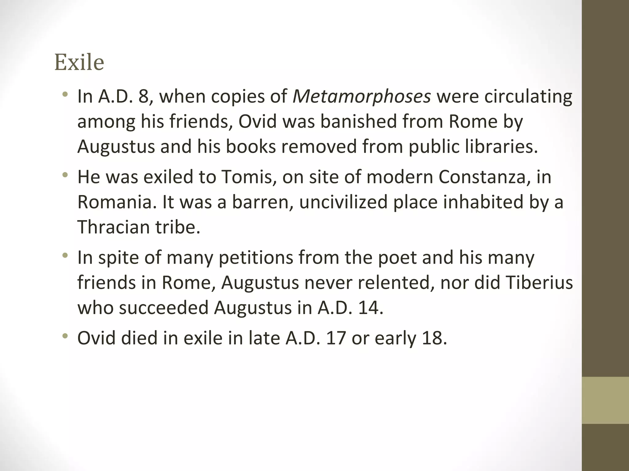 Unit Eleven - Ovid | PPT