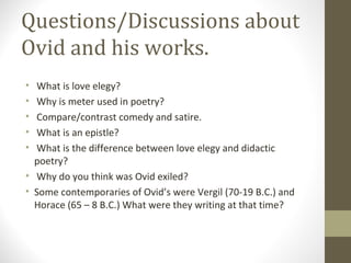 Unit Eleven - Ovid | PPT | Poetry | Books and Literature