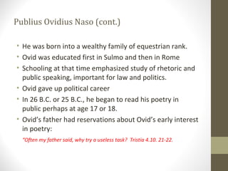 Unit Eleven - Ovid | PPT | Poetry | Books and Literature