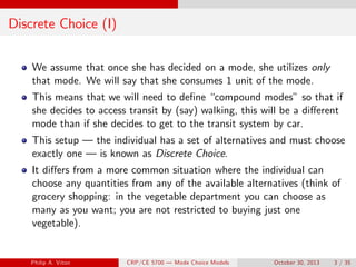 Mode choice models | PDF