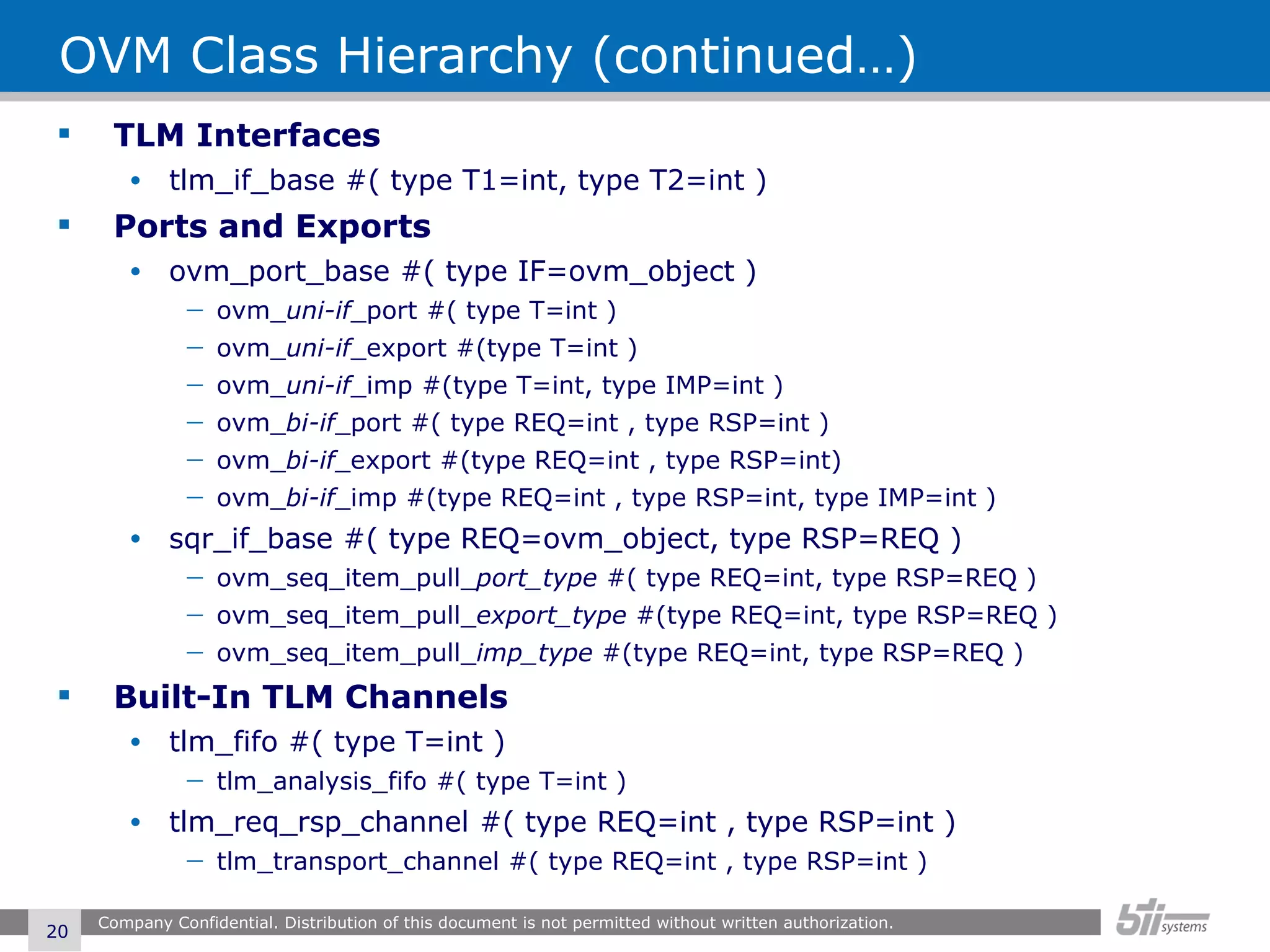 Systemverilog Oop Ovm Features Summary Ppt 