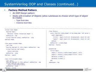 SystemVerilog OOP Ovm Features Summary | PPT