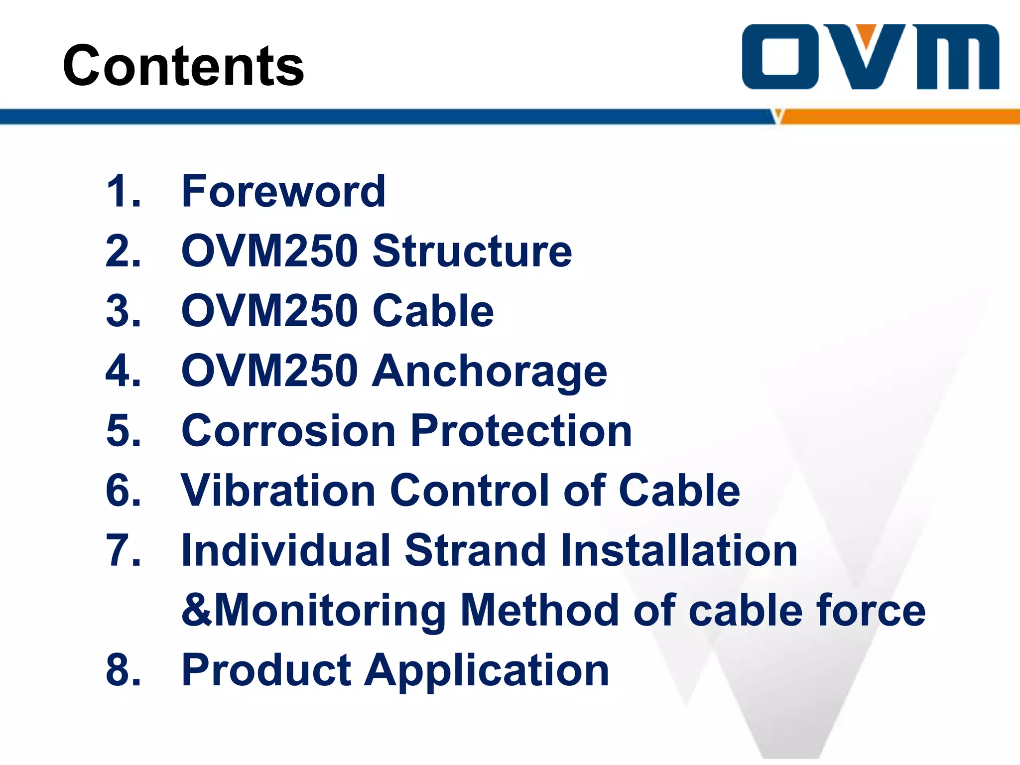 OVM250 Stay Cable System.ppt | Chemistry | Science