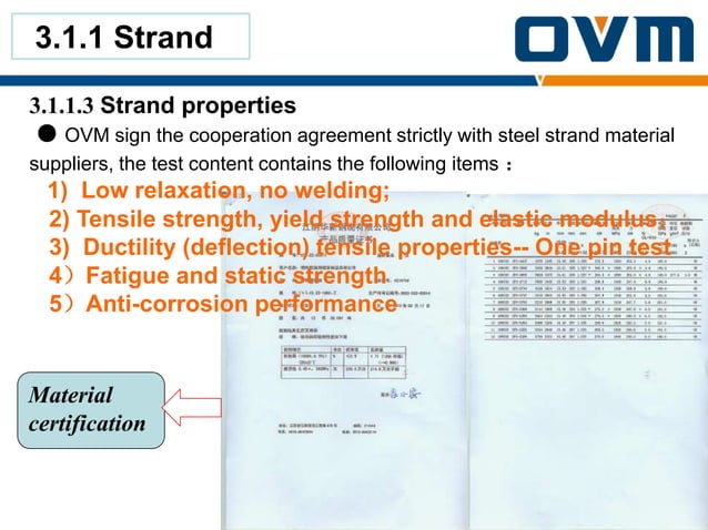 OVM250 Stay Cable System.ppt | Chemistry | Science
