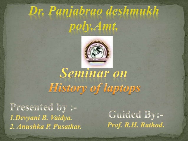 History of Laptop | PPT