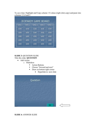 OVMS Jeopardy Game Tutorial | PDF