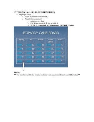 OVMS Jeopardy Game Tutorial | PDF