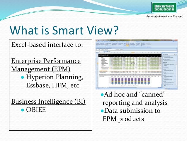 Optimizing User Productivity With Oracle Smart View 11 1 2 5