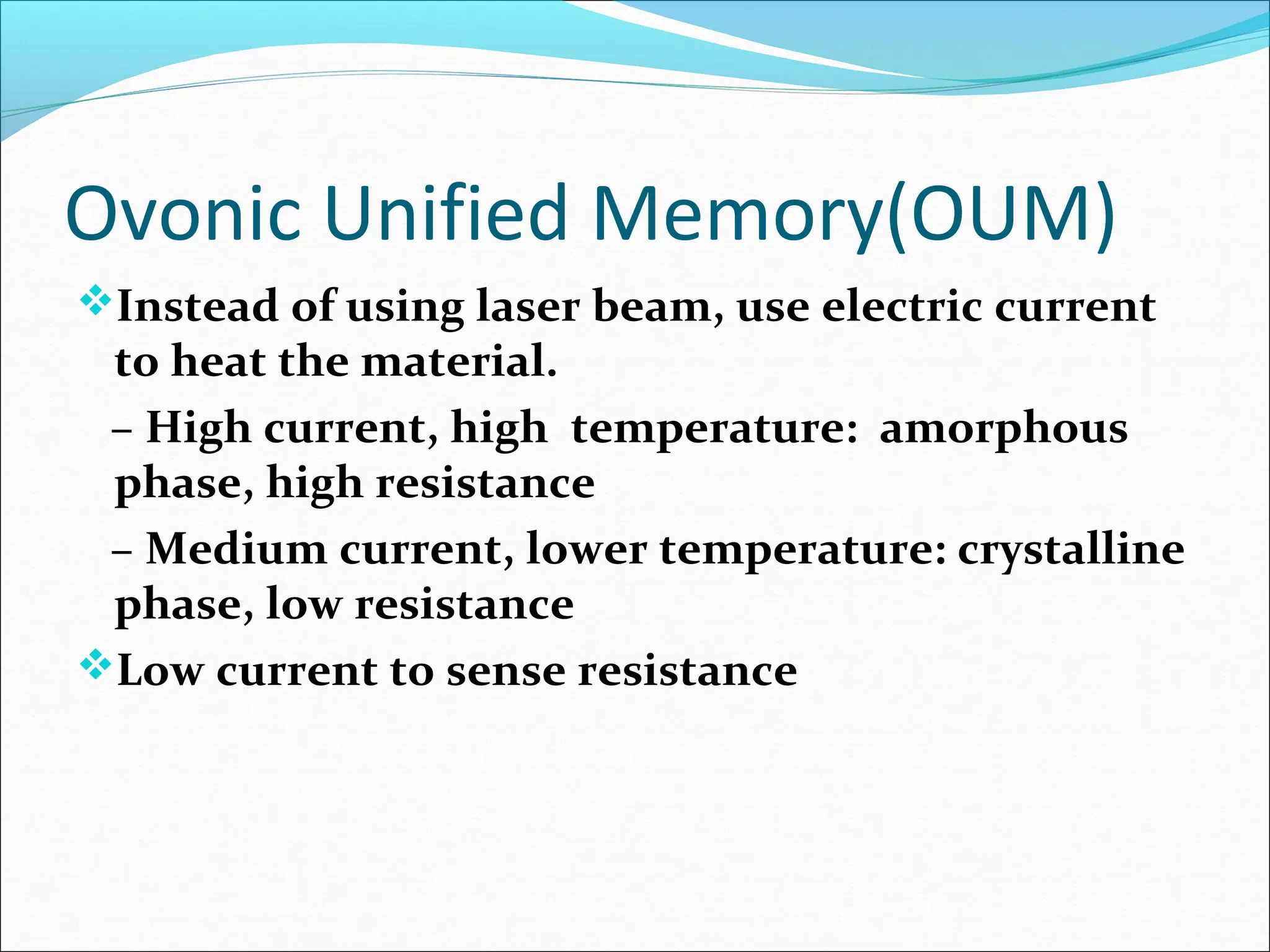 Ovonic unified memory | PPT
