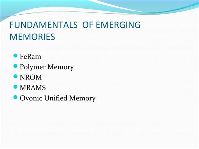 Ovonic unified memory | PPT | Data Storage and Warehousing | Computing