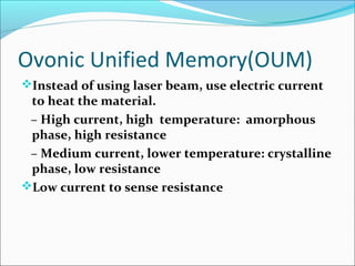 Ovonic unified memory | PPT