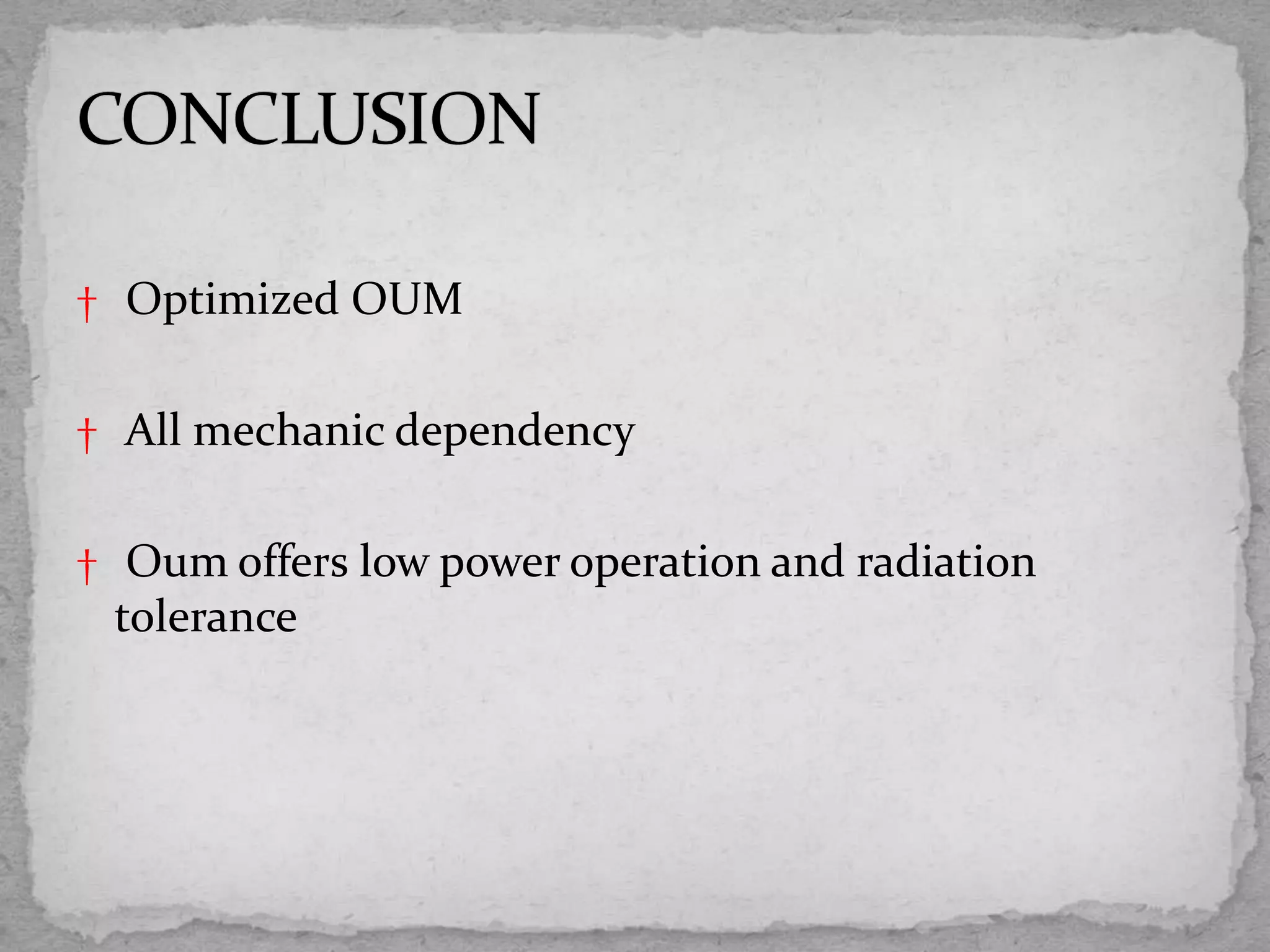 Ovonic unified memory(oum) | PPTX
