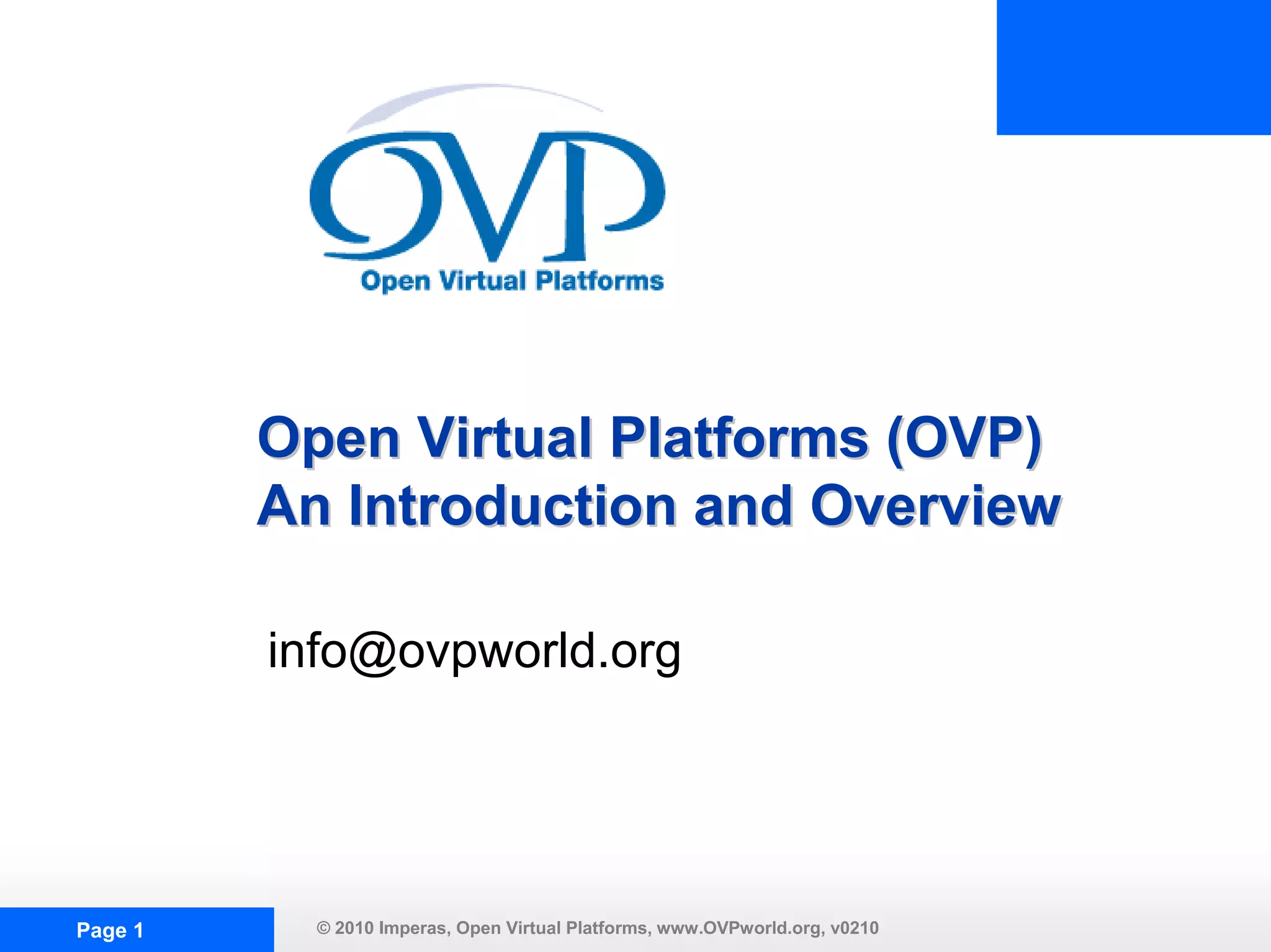 Ovp Introduction Presentation | PPT