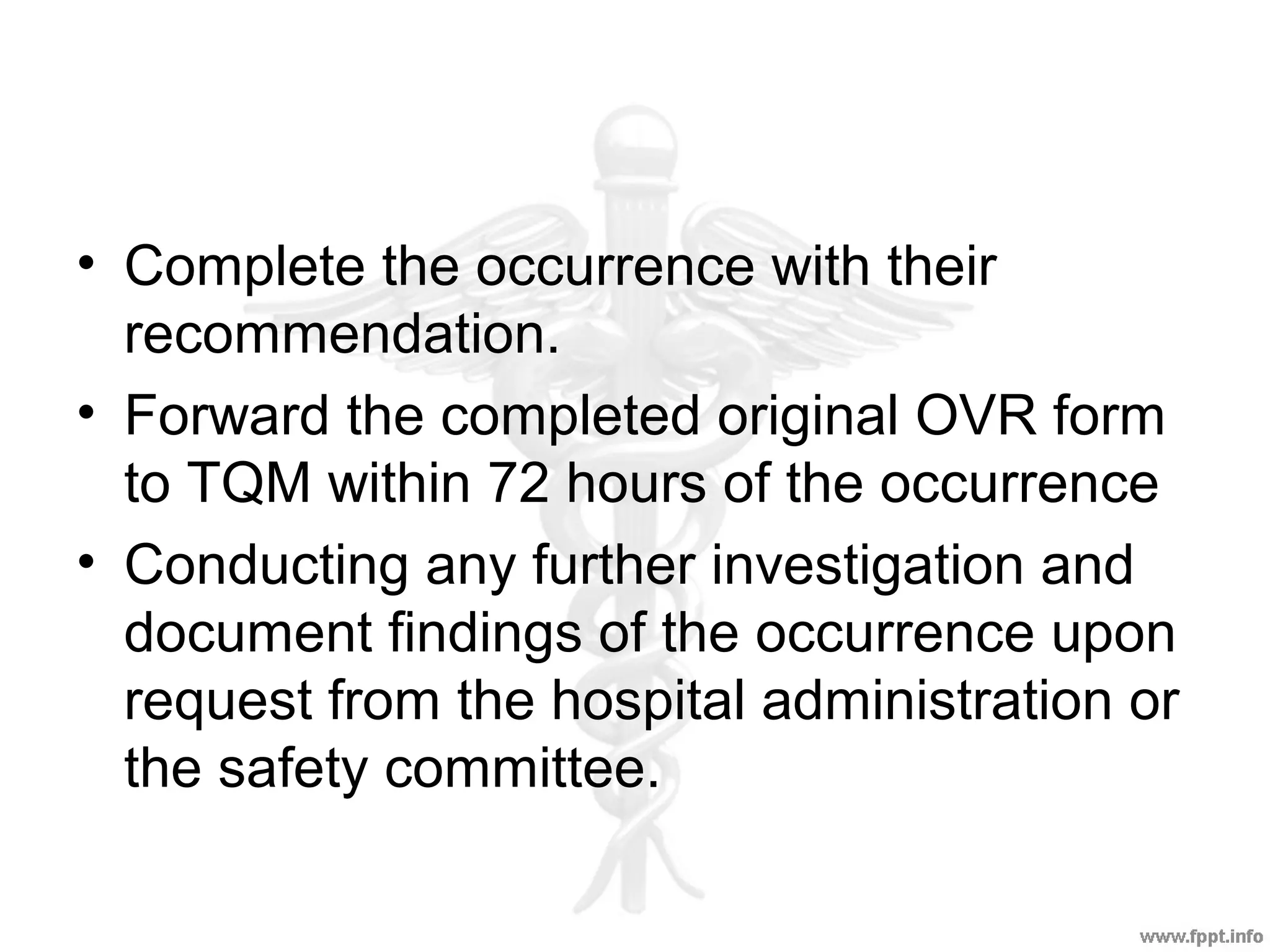 Occurrence variance report | PPT