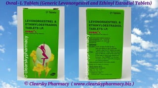 Ovral-L Tablets (Generic Levonorgestrel and Ethinyl Estradiol Tablets ...