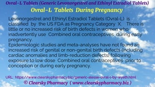 Ovral-L Tablets (Generic Levonorgestrel and Ethinyl Estradiol Tablets ...