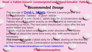 Ovral-L Tablets (Generic Levonorgestrel and Ethinyl Estradiol Tablets ...