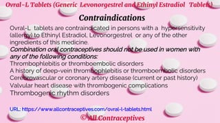 Ovral-L Tablets (Generic Levonorgestrel and Ethinyl Estradiol Tablets ...