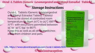 Ovral-L Tablets (Generic Levonorgestrel and Ethinyl Estradiol Tablets ...