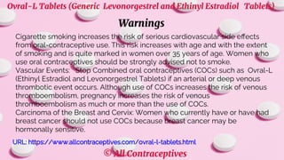 Ovral-L Tablets (Generic Levonorgestrel and Ethinyl Estradiol Tablets ...