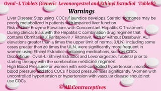 Ovral-L Tablets (Generic Levonorgestrel and Ethinyl Estradiol Tablets ...