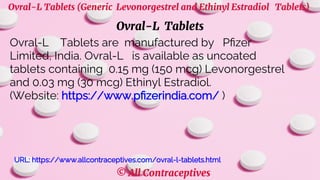Ovral-L Tablets (Generic Levonorgestrel and Ethinyl Estradiol Tablets) | PDF